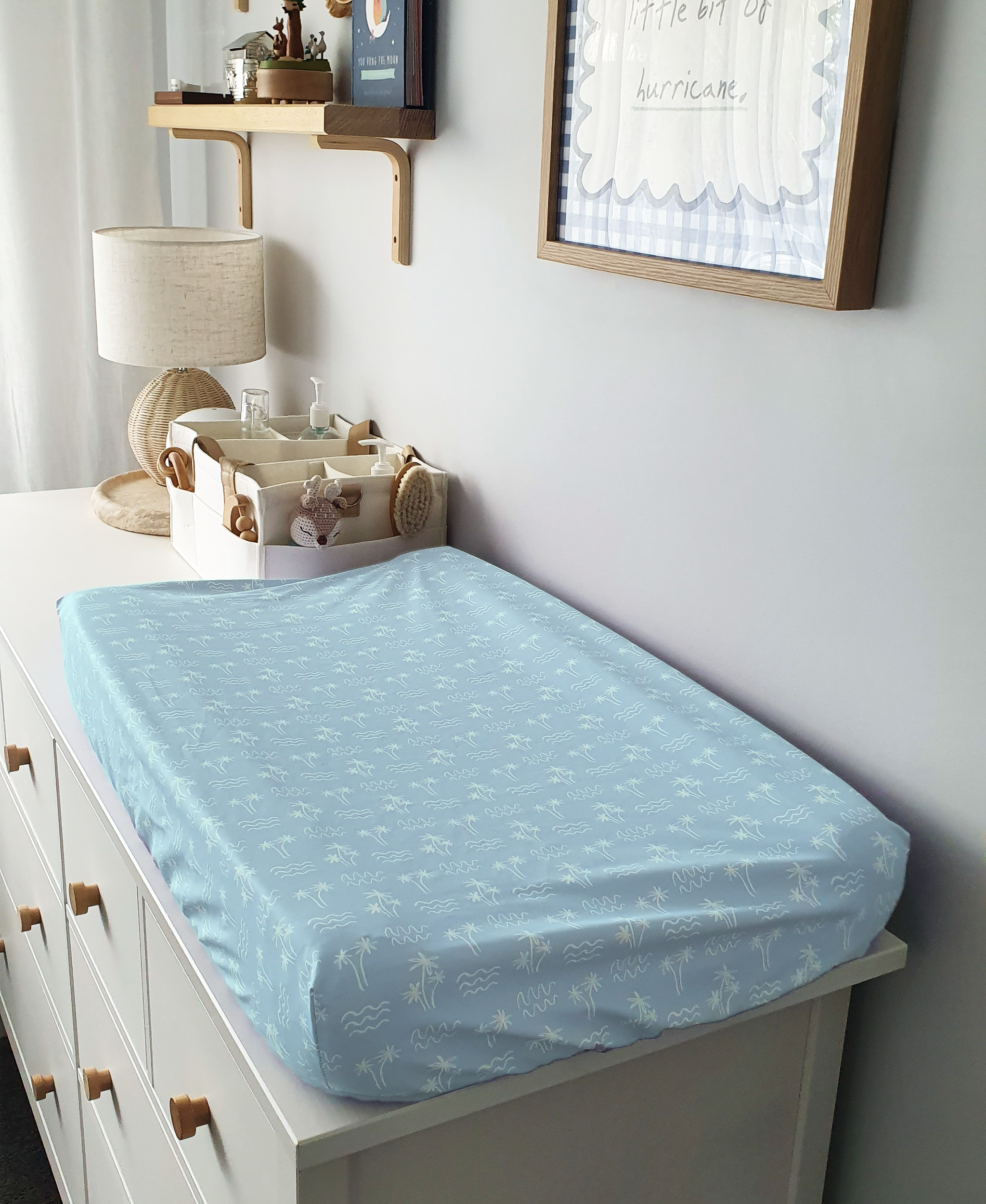 Blue Palms Wipeable Change Mat Cover – Sunny Change