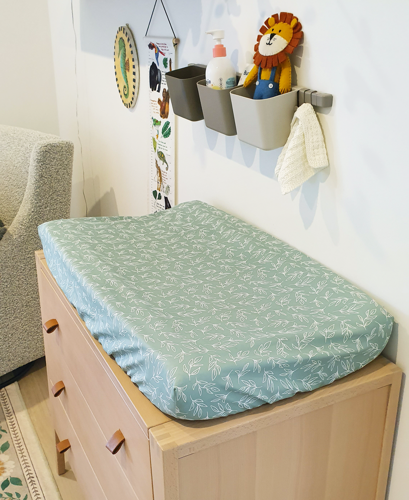 Sage Leaf Wipeable Change Mat Covers – Sunny Change